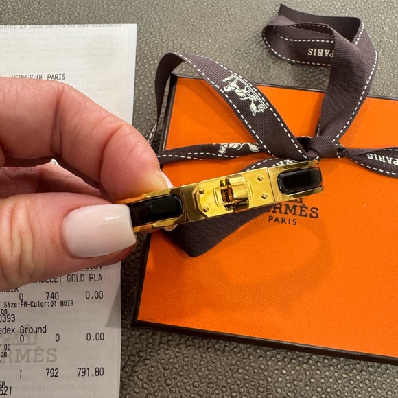 Hermes | Accessories | Gold And Black Womens Hermes Mini Clic Kelly ...